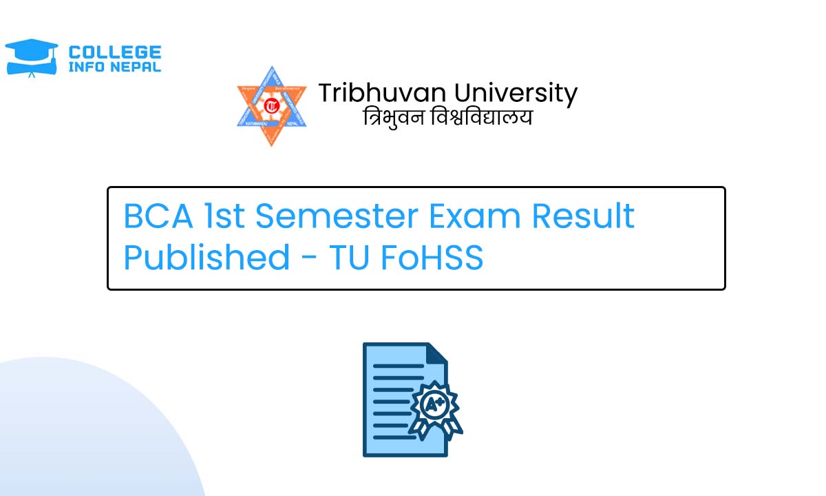 BCA 1st Semester Exam Result Published - TU FoHSS