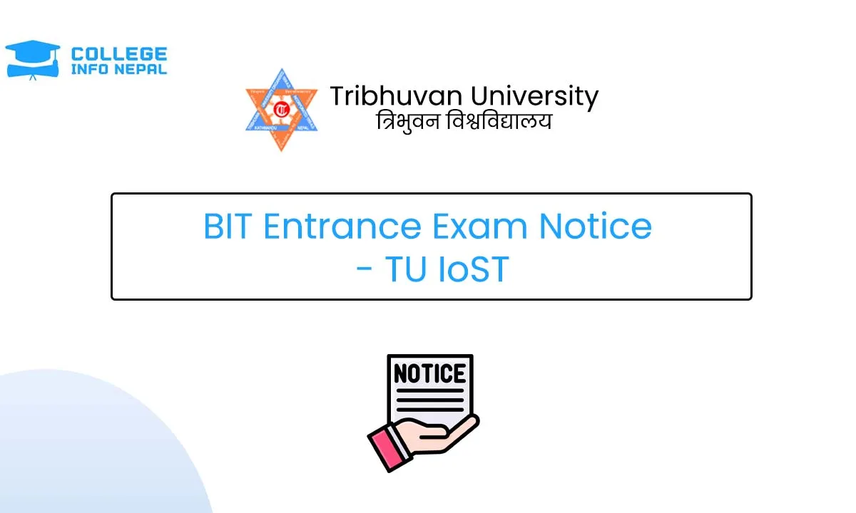 BIT Entrance Exam Notice 2082 – TU IoST