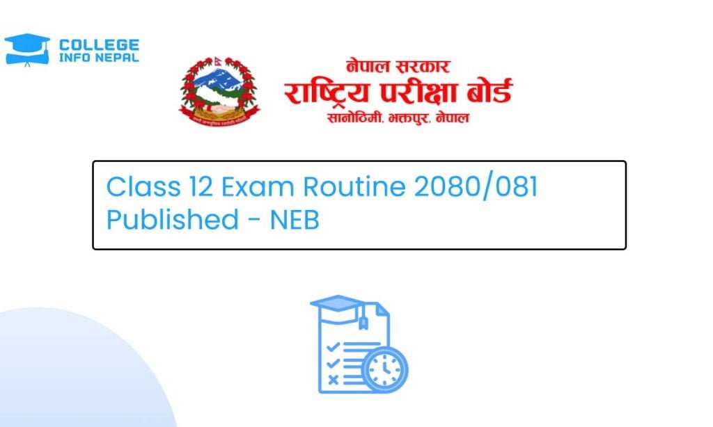 Class 12 Exam Routine 2082 (Revised) - Science, Management, Education, Law