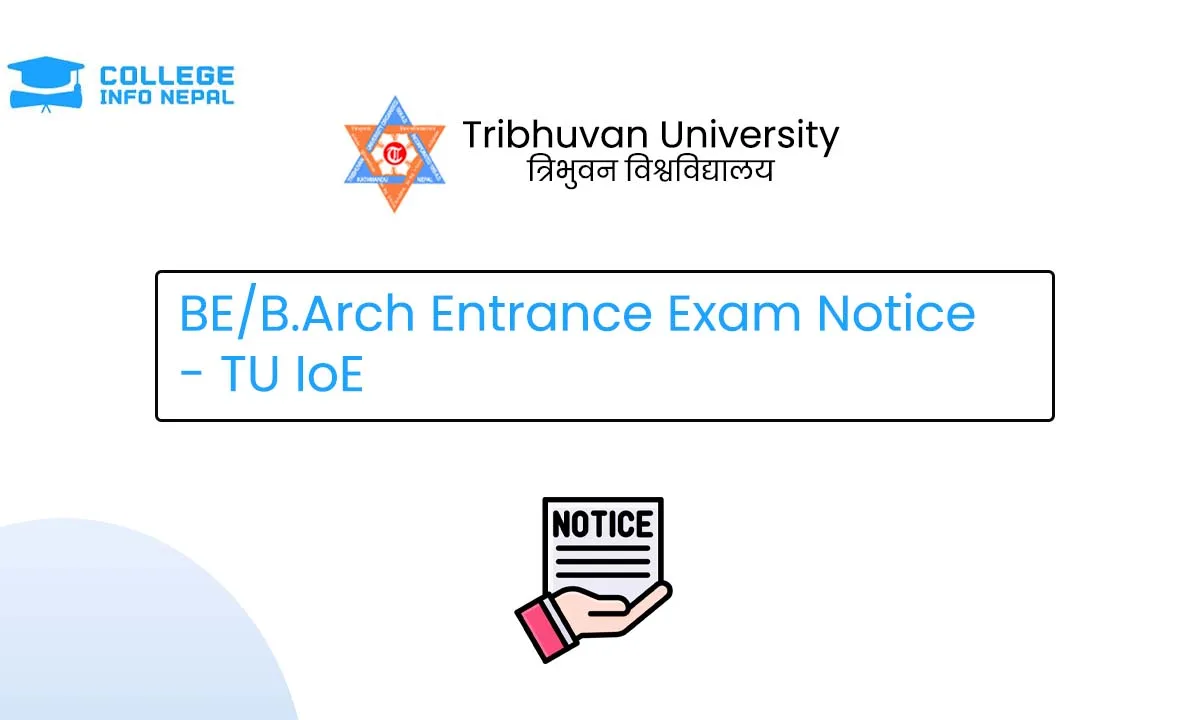 IOE Entrance (BE/B.Arch) Exam Notice 2082 – TU IoE